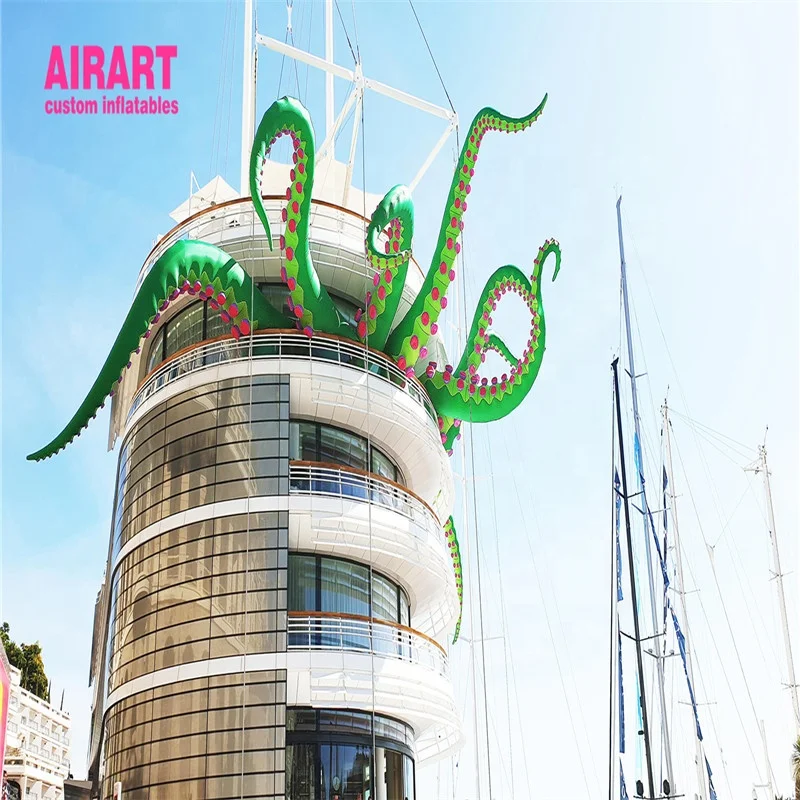 Green Giant Inflatable Octopus Tentacle for Sale - Customized