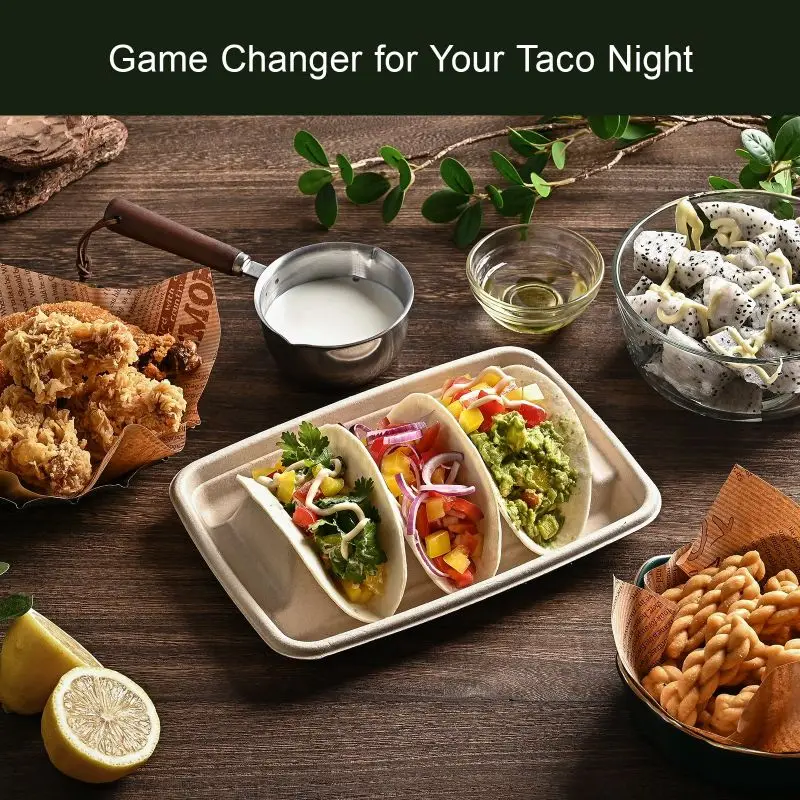 Eco-friendly Taco Packaging - Customizable & Biodegradable