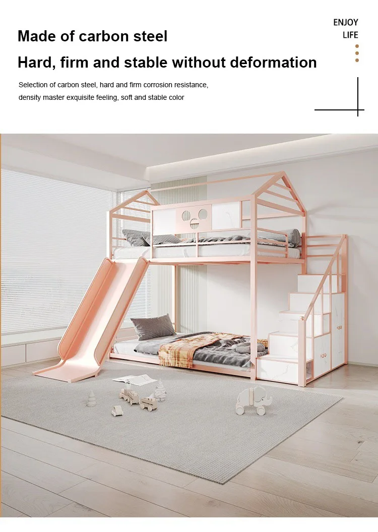 Bunk Children Loft Bed Bedroom Furniture Customized Kids Bed Modern ...