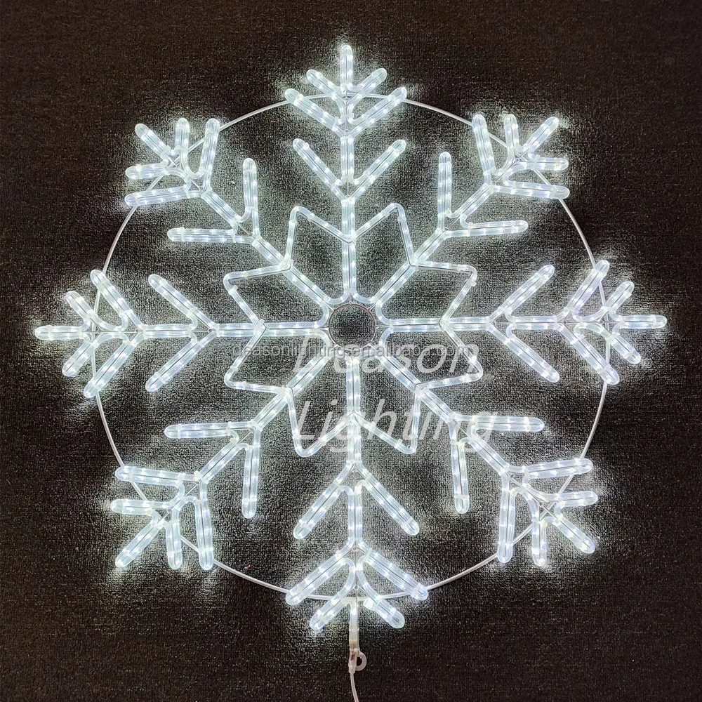 Outdoor Lighted Snowflakes - Durable, Bright, and Customizable