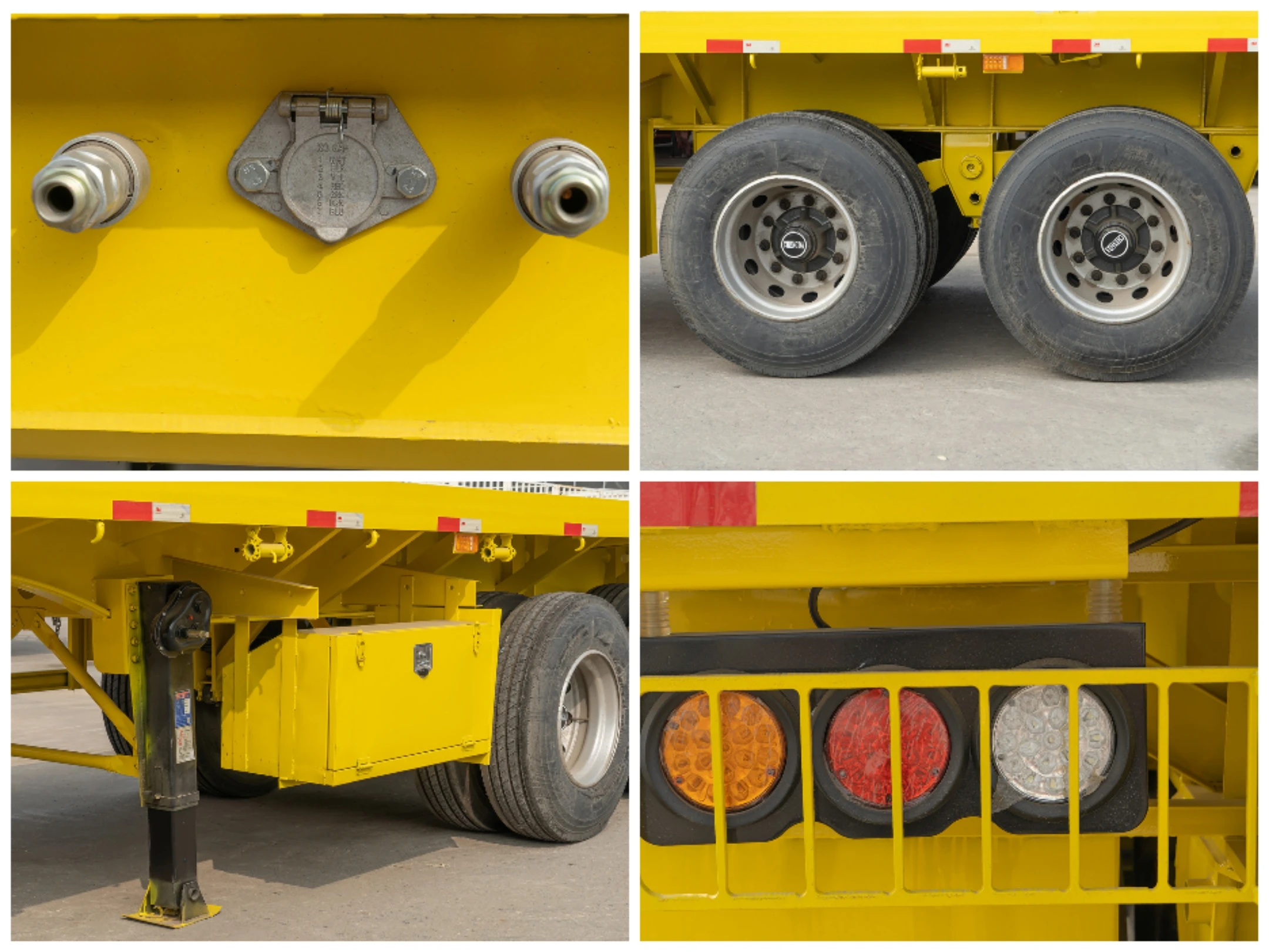 20ft 40ft 30ton 8 Wheels Container Side Loader Flat Bed Trailer 20ft ...