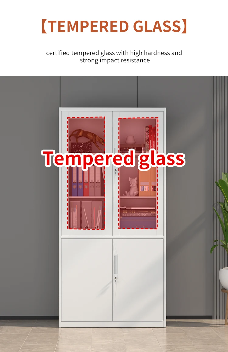 Bulk Filing Cabinet and Office Glass File Cabinet with Lockable Doors ...