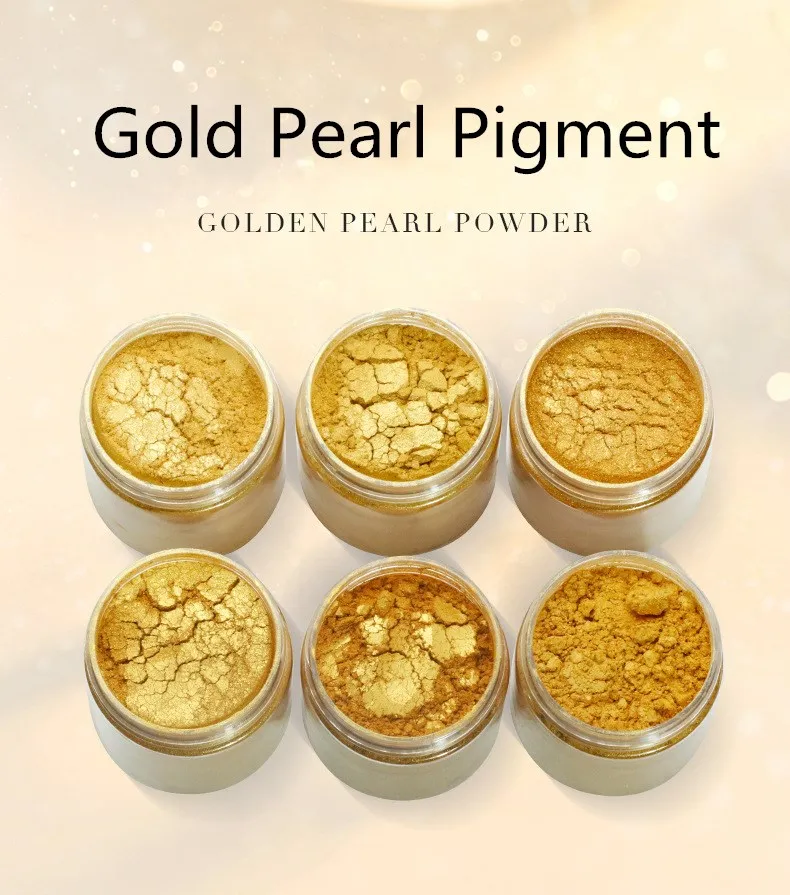Shining Metallic Pearl Pigment Pure Gold Pearlescent Pigment Gold Paint ...