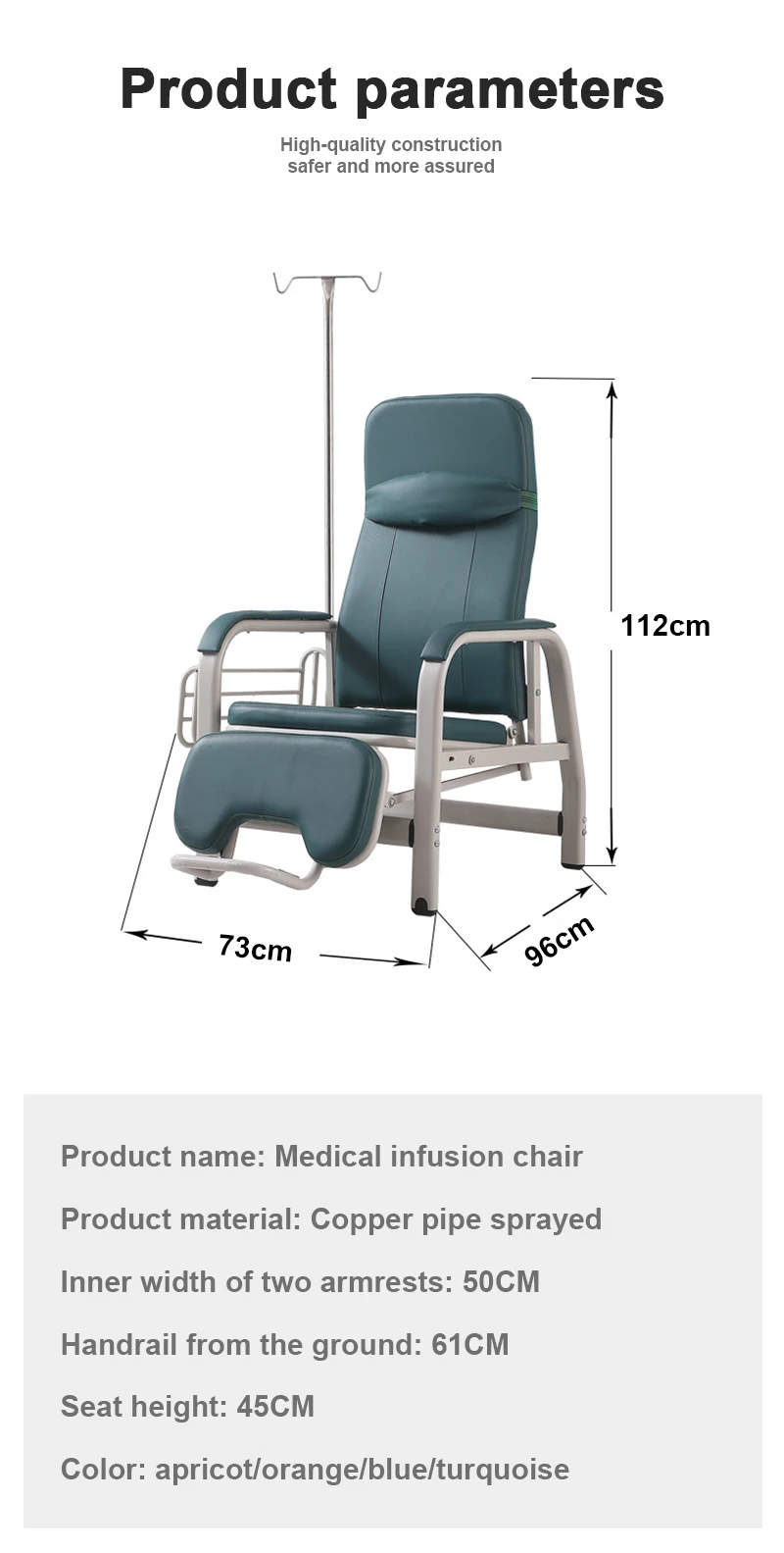 Hospital Furniture Infusion Chair With Iv Pole Patient Transfusion ...