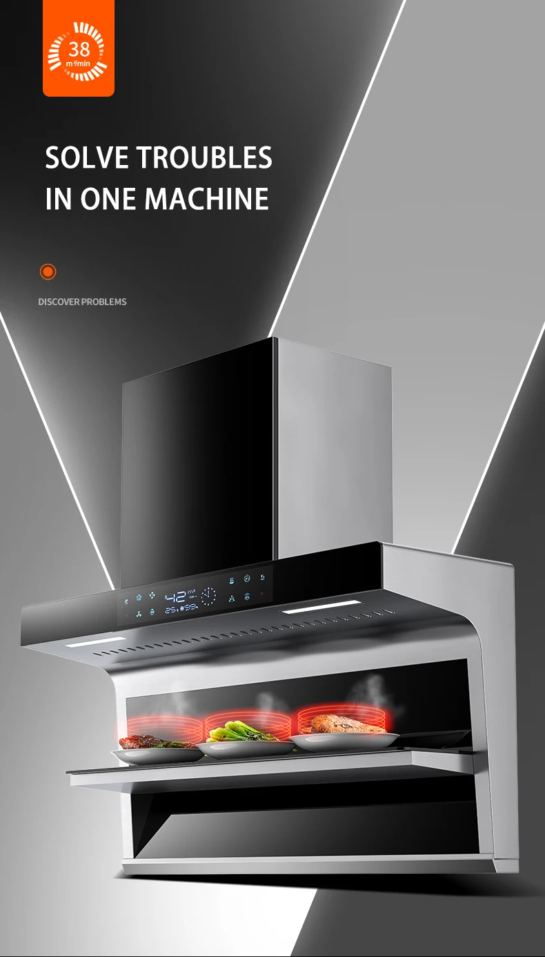 MAXKY KITCHEN Double Suction Range Hood - Efficient & Quiet