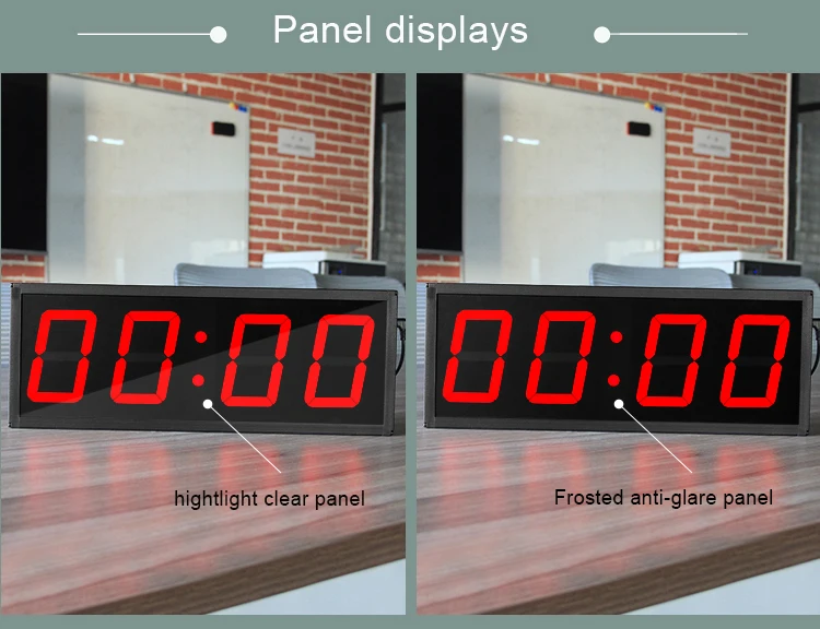 Modern Large Digital LED Quartz Wall Clock 4" Oversize Numbers Remote ...