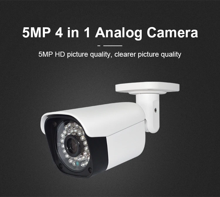 4 In1 Analog Camera 5mp Metal Bullet CCTV Camera - Topper Vision