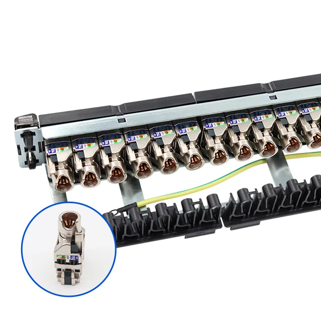Integrated Gigabit Network Rj45 Patch Panel With Modules Cat6 Shielded ...