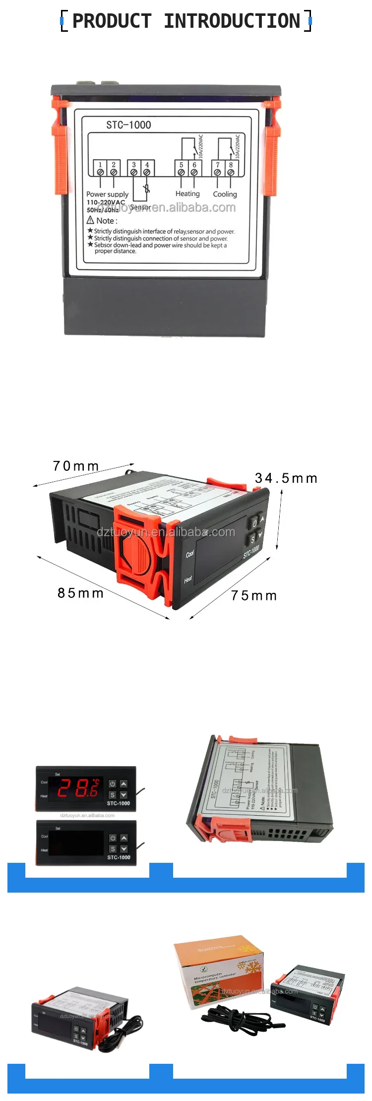 Tuoyun Promotion Temperature Controller New Stc-1000 Stc-3000 Sany ...
