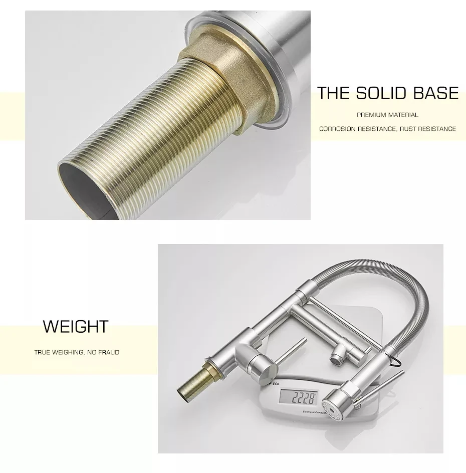 Modern Torneira Cozinha Single Handle Pull Down Spring Loaded Kitchen ...