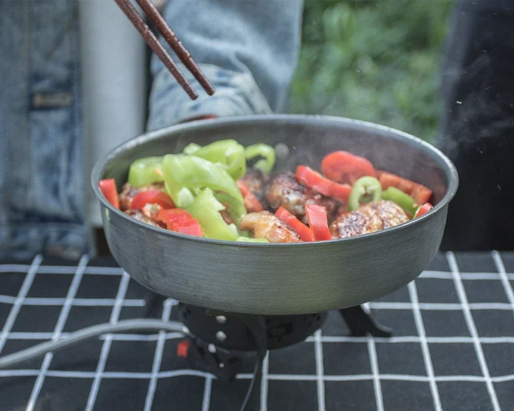 Alocs Lightweight Portable Compact Cooking Pots And Pans Mess Kit ...