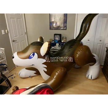 Pvc Inflatable Timber Wolf Animal Toy Inflatable Husky Cartoon For Sale ...