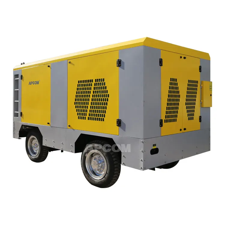Apcom Portable Diesel Engine Screw Air Compressor 20bar 800cfm