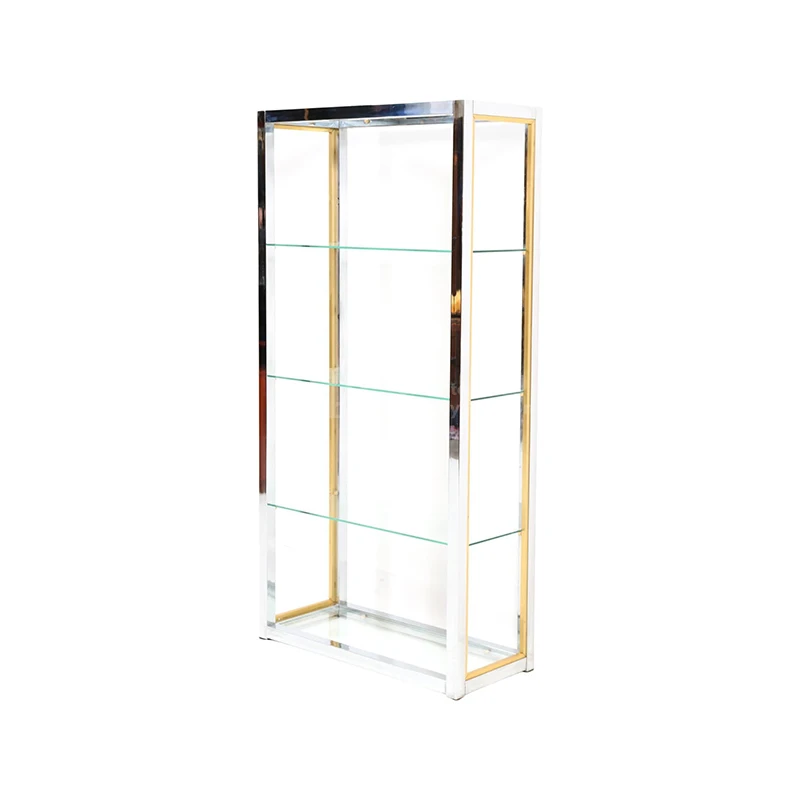 Custom Glass Display Cabinet Frame Aluminum Wall Display Stand Design ...