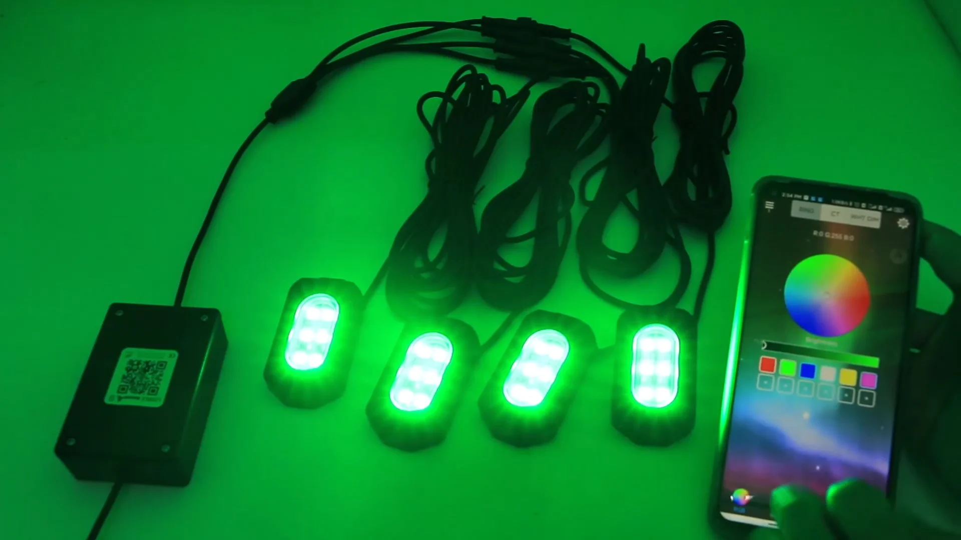 4 Pods,8 Pods Remote Control 24w 4x4 Offroad Rgb Rock Lamp Off Road ...