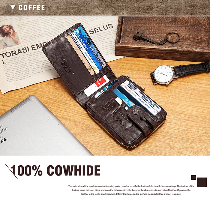 HUMERPAUL Genuine Leather Classic Wallet for Men - RFID Blocking, Large ...