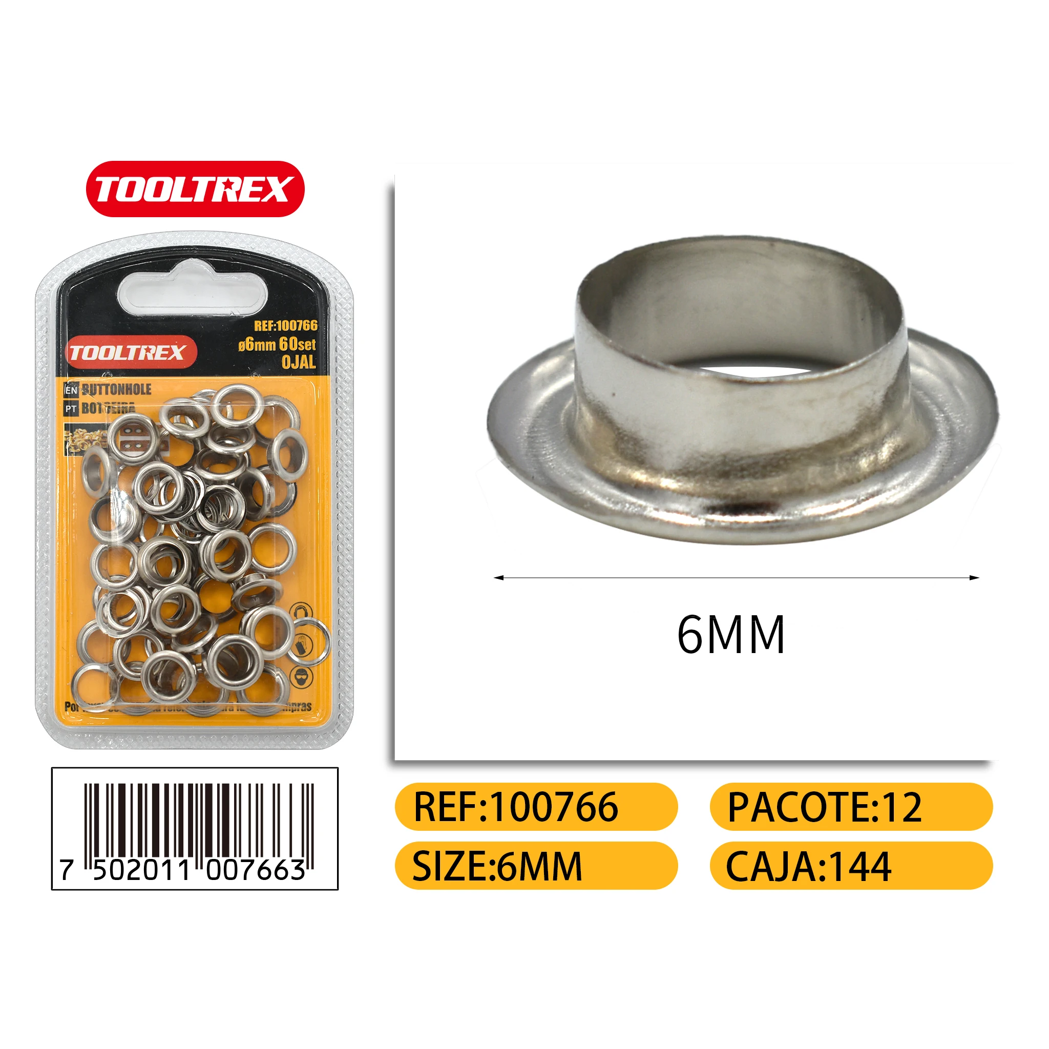 Durable Metal Grommets 6mm Rust-Resistant Eyelets for Tarps, Leather ...