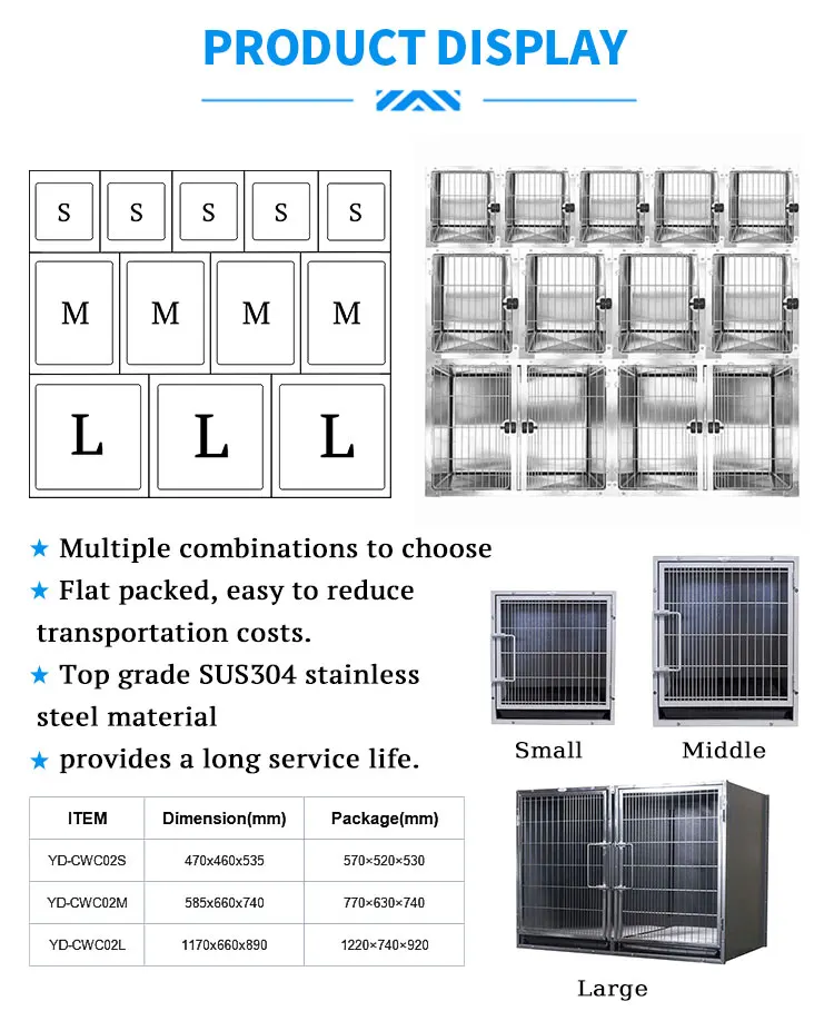 Stainless Steel Vet Cages - Durable & Versatile Solutions