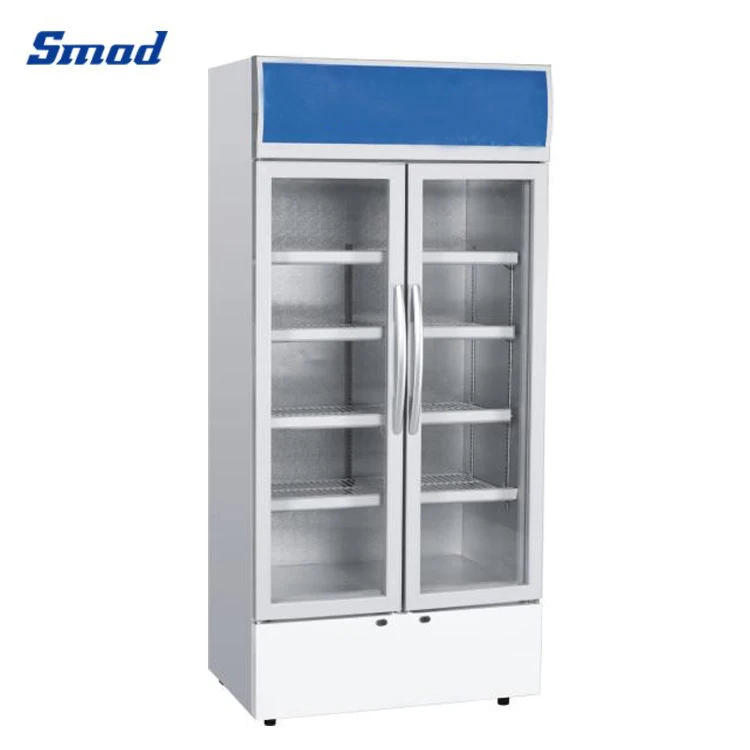 Supermarket Transparent Glass Door Cold Showcase Display