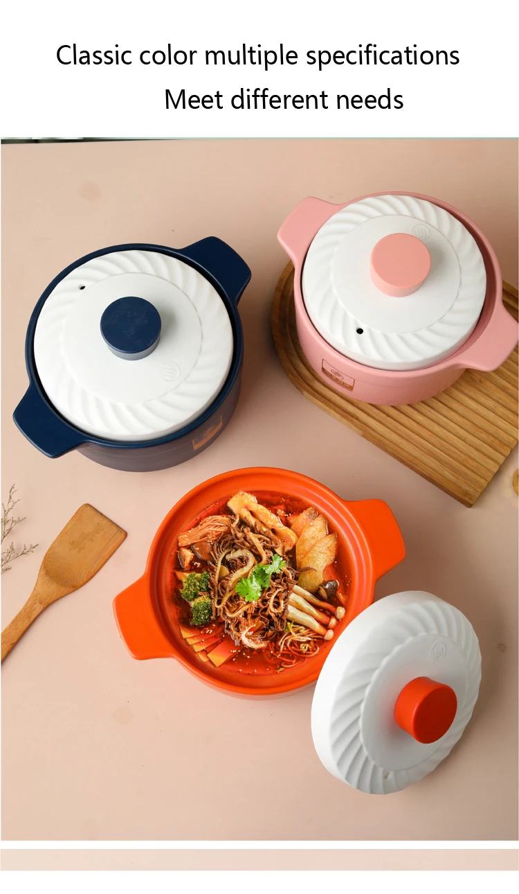 Nordic Non Stick Ceramic Cooking Pot Ceramic Casserole With Lid Ceramic ...