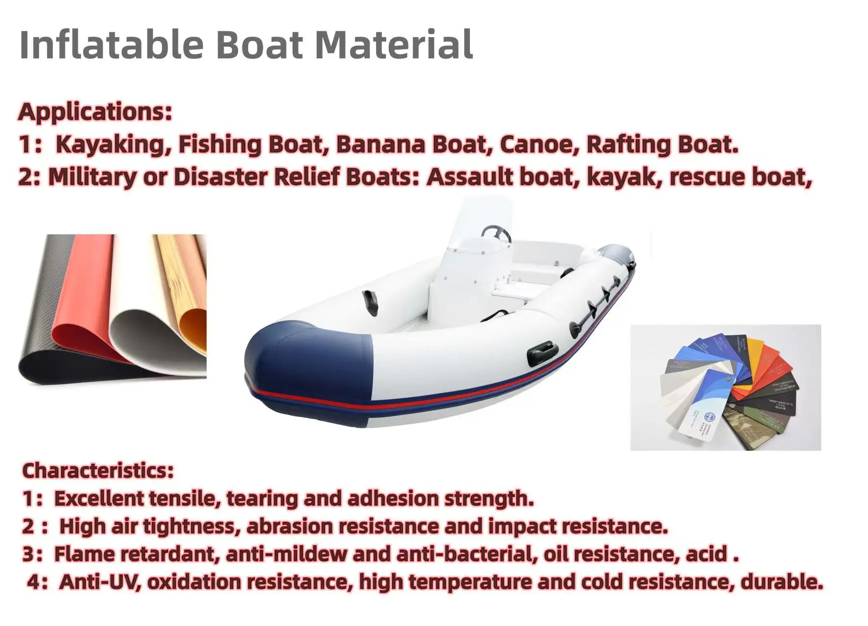 PVC Material Rowing Boats Inflatable Fishing Fabric Single Kayak for ...