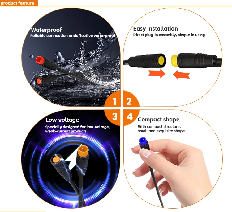 Ip67 Ip65 Ip68 18 20 22 24 Awg Power Plug Connected 3 Pin 4 5 6 7 8 9 ...