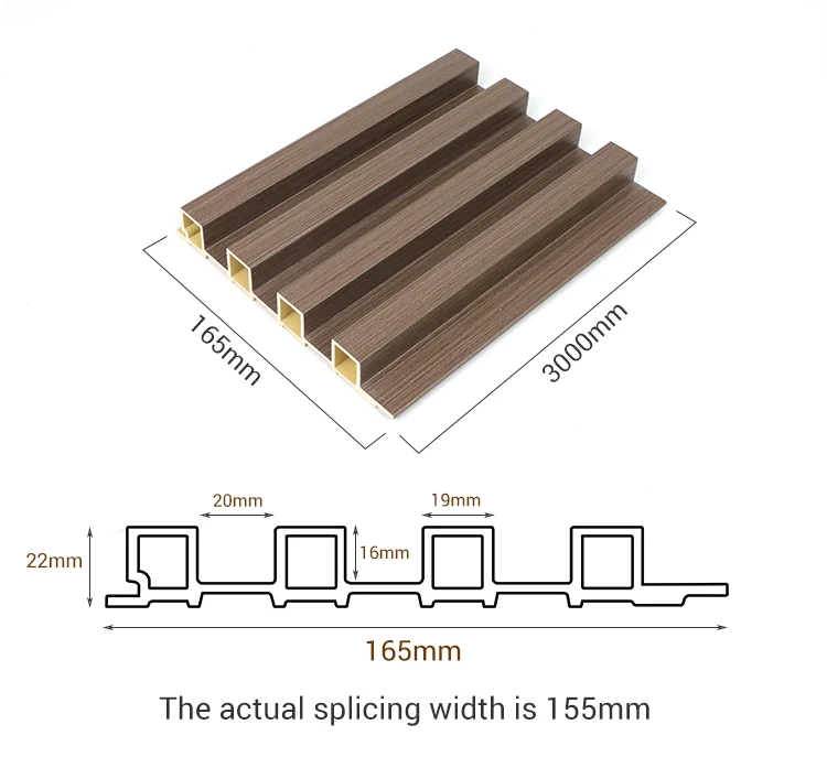 Modern Design Waterproof Wpc Wall Cladding Bamboo Wood Plastic ...