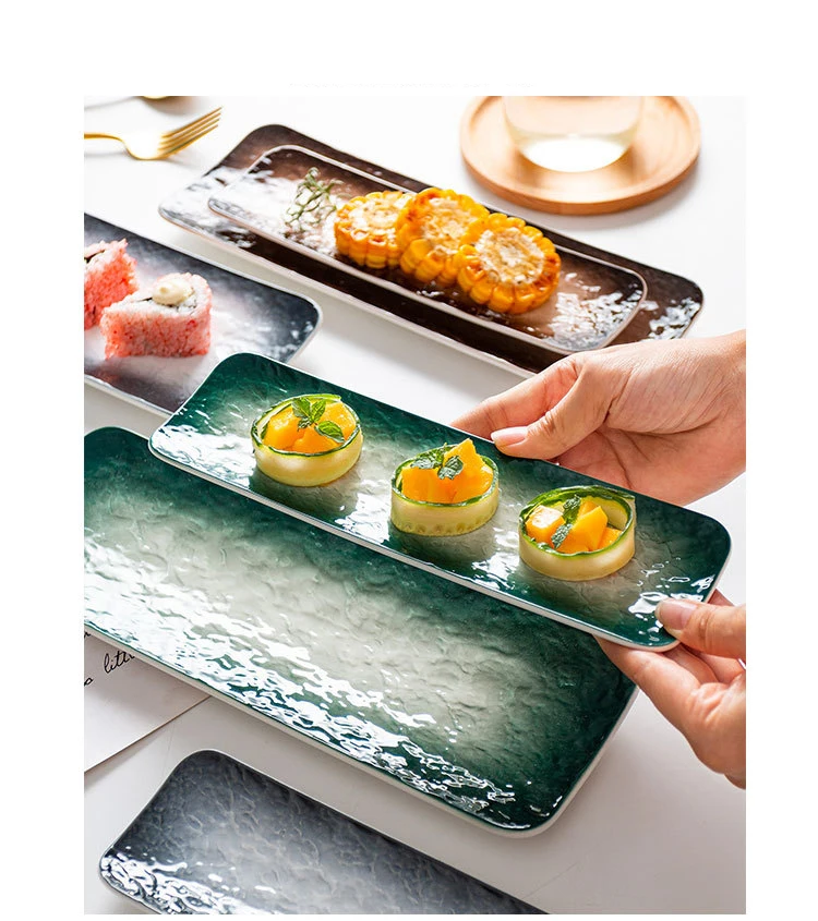 Top Quality Japanese Rectangle Sushi Plates For Restaurant Ceramic ...