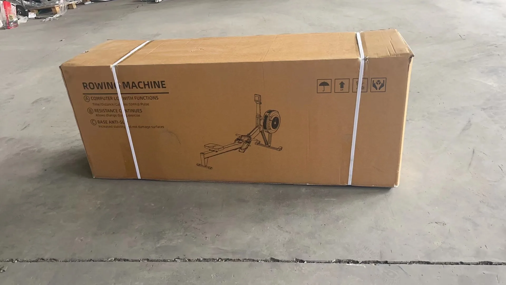 Indoor Air Resistance Rowing Machine For Gym 10 Level Adjustable - Buy ...