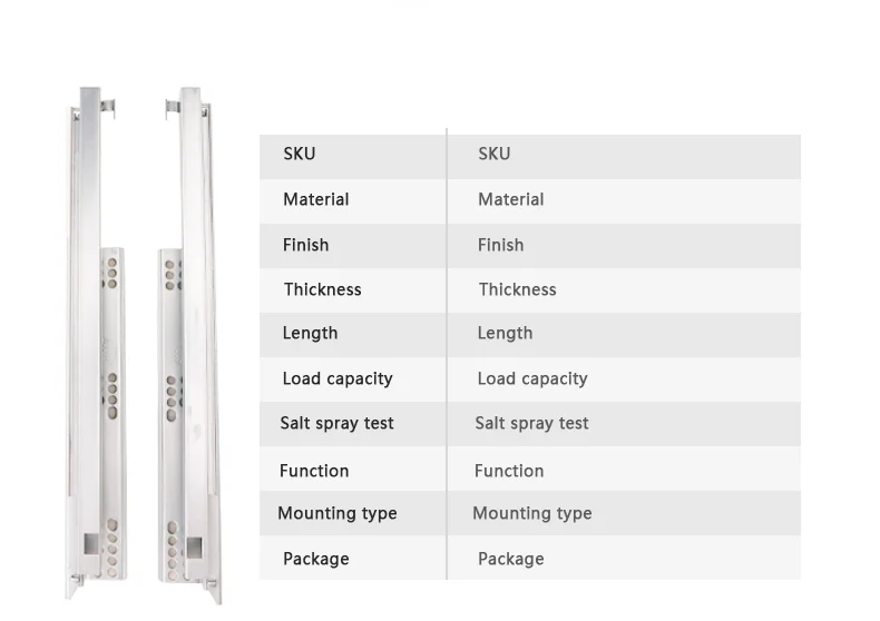 ROEASY Drawer Guides - Heavy Duty Adjustable Soft Closing Slides