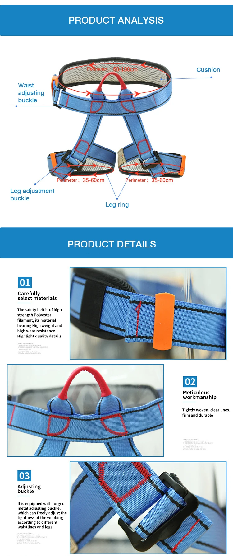 Children Harness Climbing Buckles Double Lanyard Hook Lanyard Belt ...