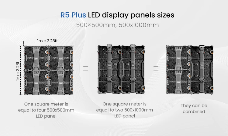 Outdoor Led Video Wall Complete 500*1000mm Die Casting Aluminum Cabinet Fastening System Front ...