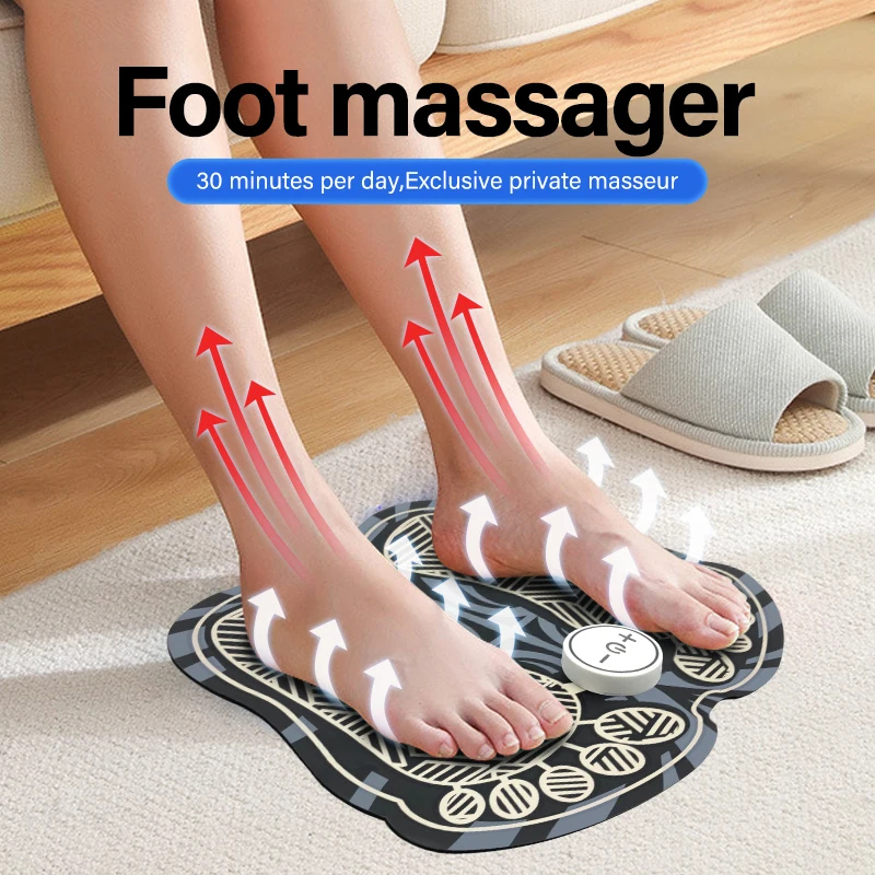 Blood Circulation Electric Ems Foot Massager Massage Mat Pad Wireless ...