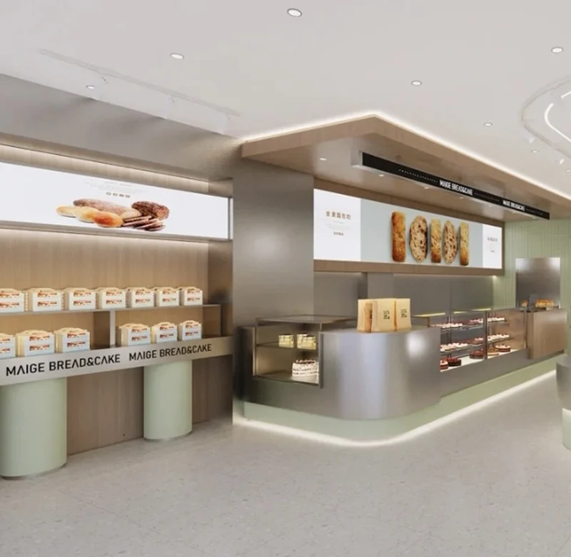 Modern Restaurant Dessert Shop Counter Designs Cake Coffee Food Display ...