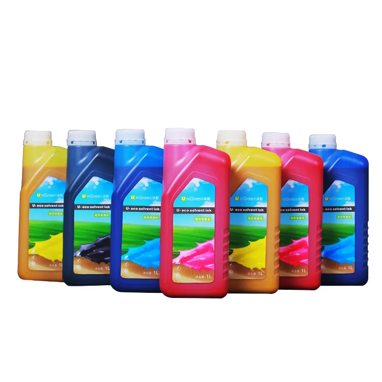 6 Colour Eco Solvent Ink 1000ml 6 Colors Eco Solvent Ink For Dx5 Dx4 ...