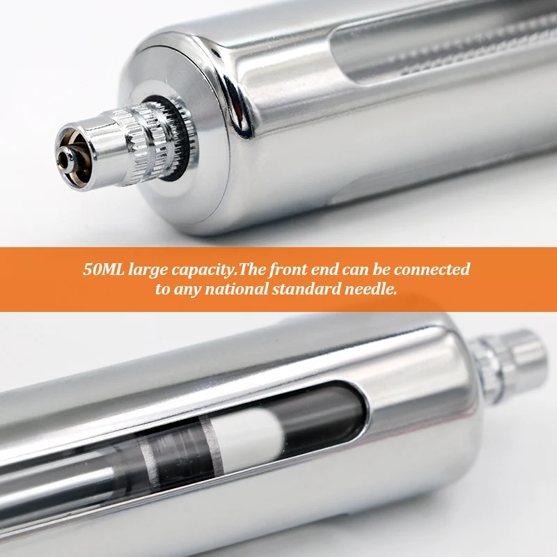 50ml Automatic Injection Syringe - Stainless Steel Vet Syringe