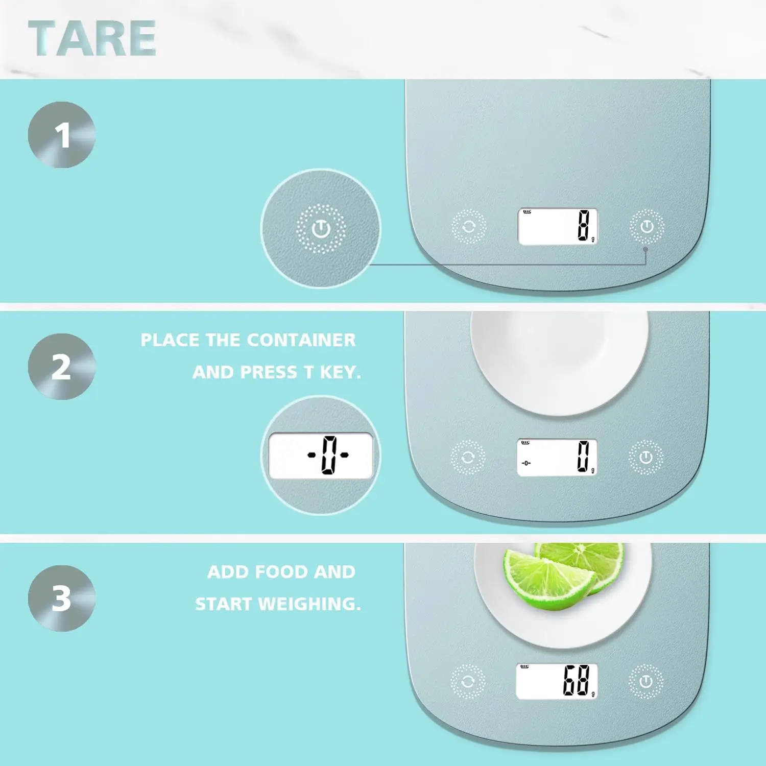 5kg/1g Goods Digital Kitchen Scale - Cooking, Baking, Meal and Food ...