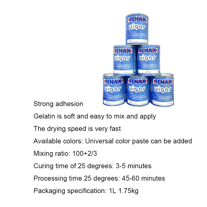 TENAX 1L Black Super Strong and Fast Drying Paste Adhesive