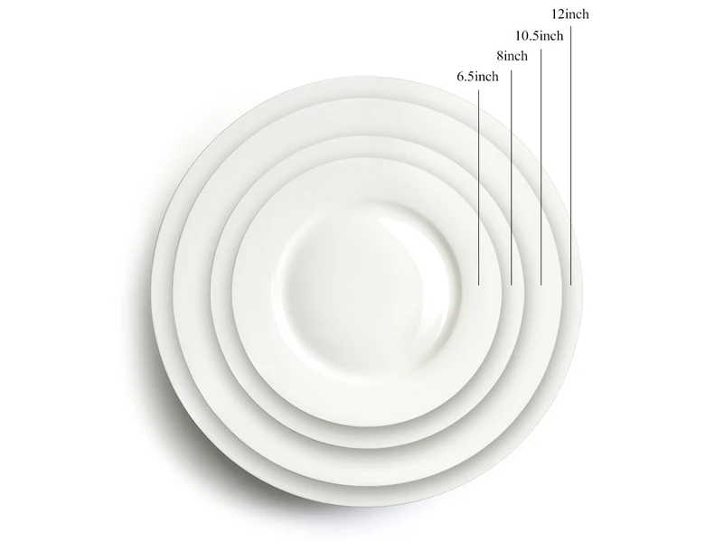 Custom Logo Bone China Plates In Bulk Modern White Ceramic Dish Plates ...