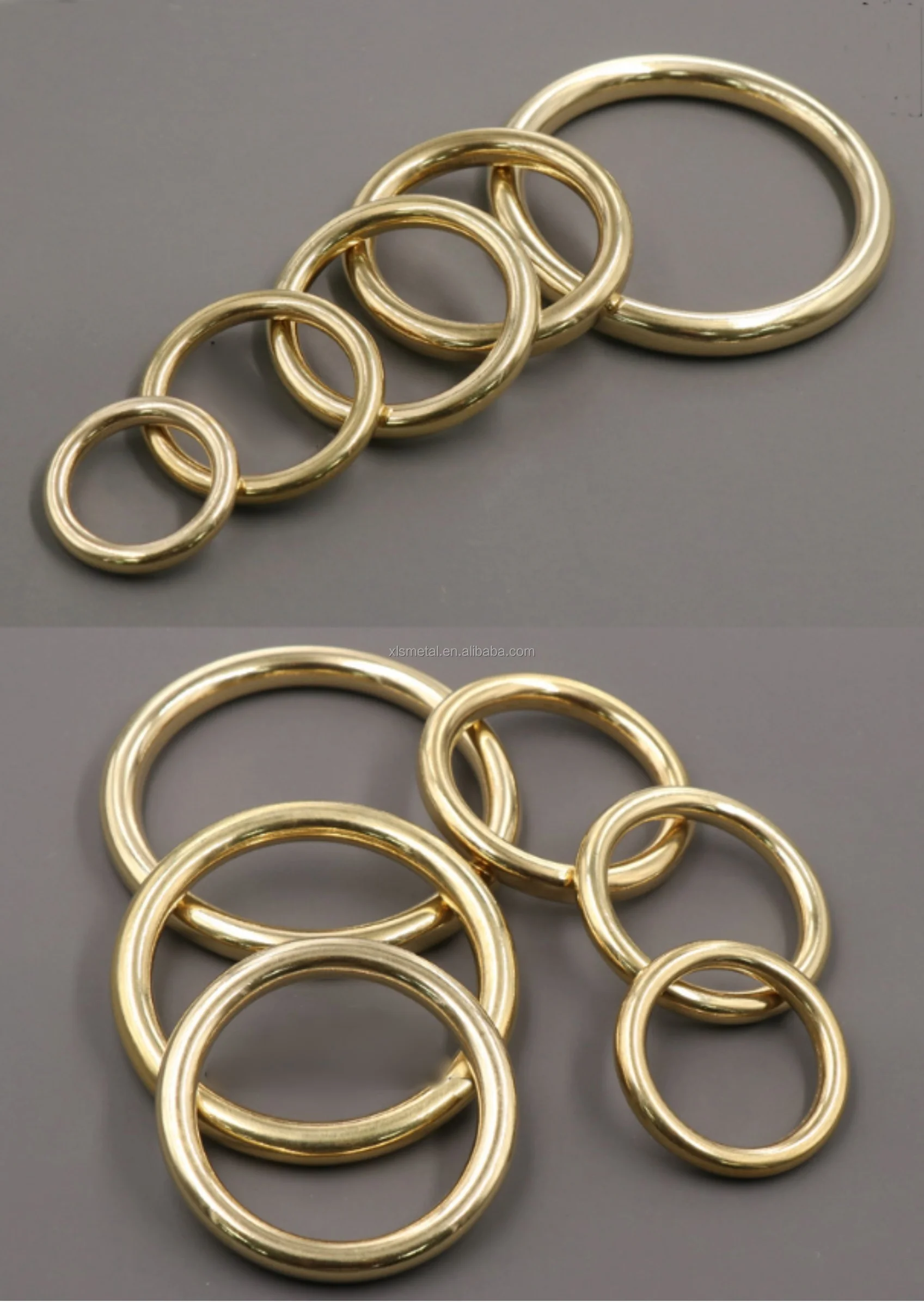 Custom Size Brass Circle Ring Bag Accessories Round O Ring for ...