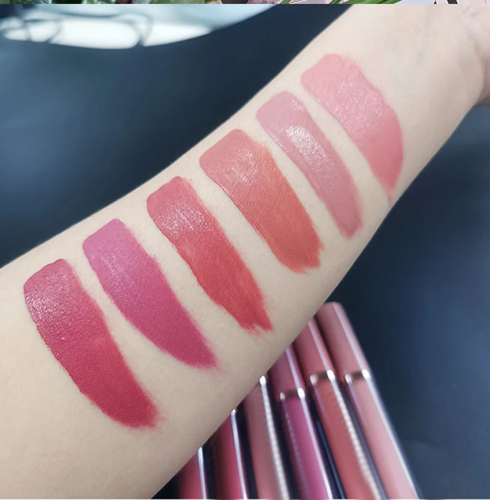 Wholesale Your Logo Lipgloss 6 Colors Matte Liquid Lipstick Waterproof