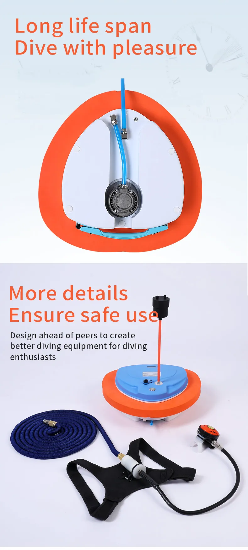 Scuba Diving Snorkel Tankless Portable Underwater Rechargeable Tank ...