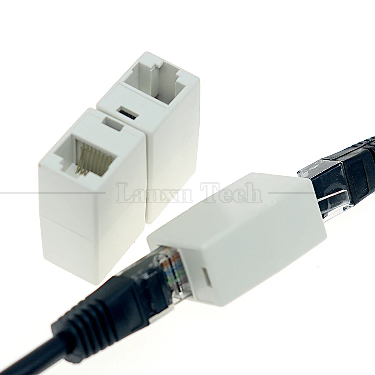 Female To Female Cat5 Cat6 Cat7 Ethernet 8p8c Connector Inline Extender ...