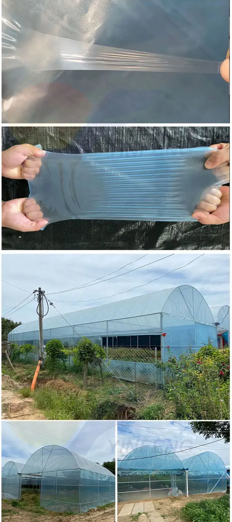 Customized Agricultural 150 Microns 200 Micron Transparent Pe Plastic ...