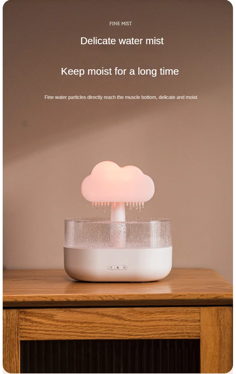 Customized Air Ultrasonic Aroma Diffuser Waterfall Lamp Mushroom Drop ...