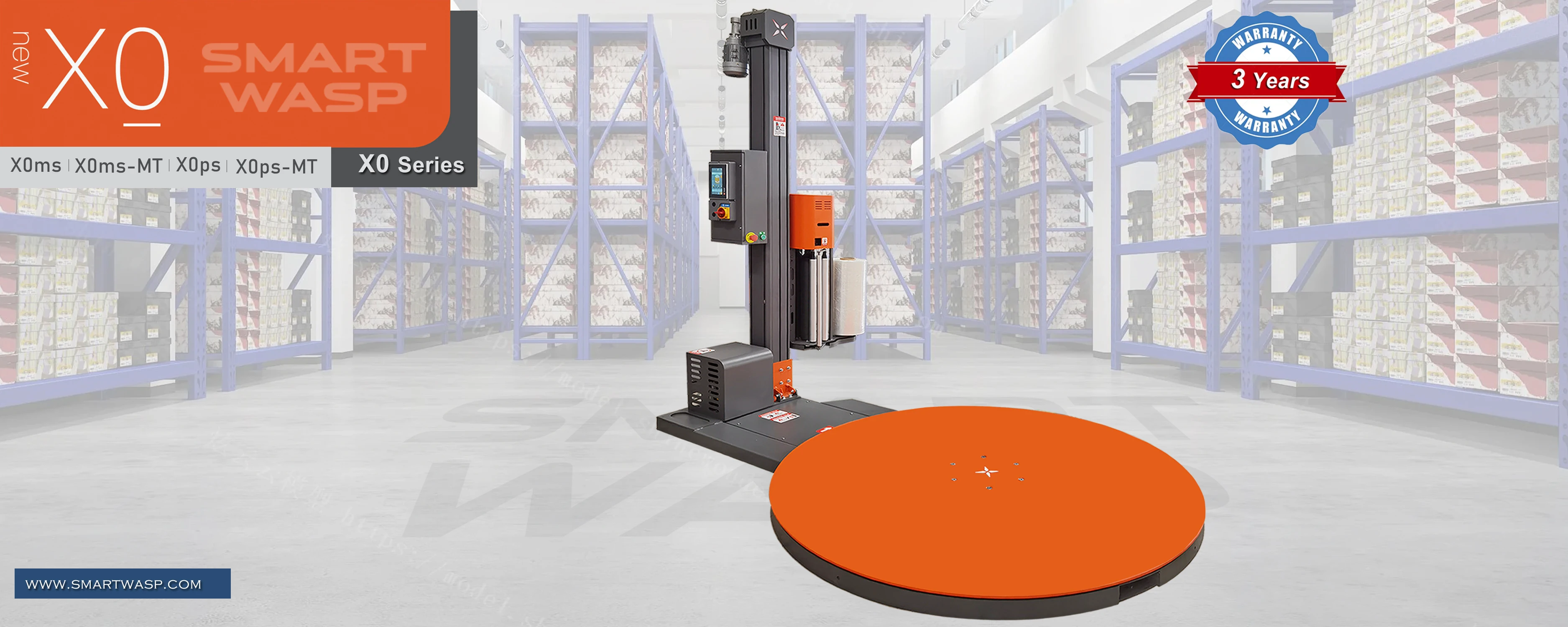 Smart Wasp Economic Type Stretch Film Automatic Pallet Wrapping Machine ...