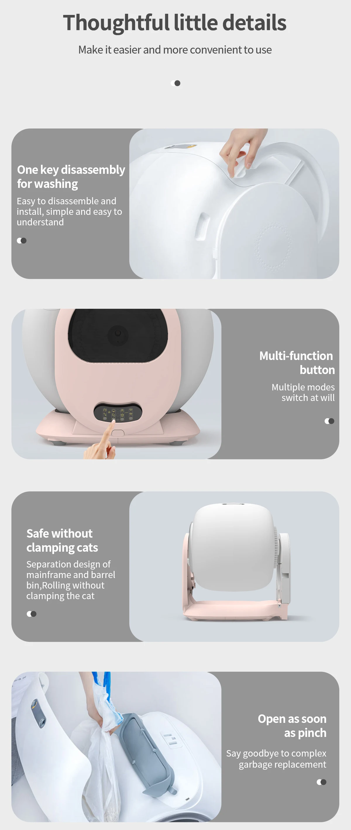 Electric Self Cleaning Cat Toilet Smart Automatic Cat Litter Box with ...