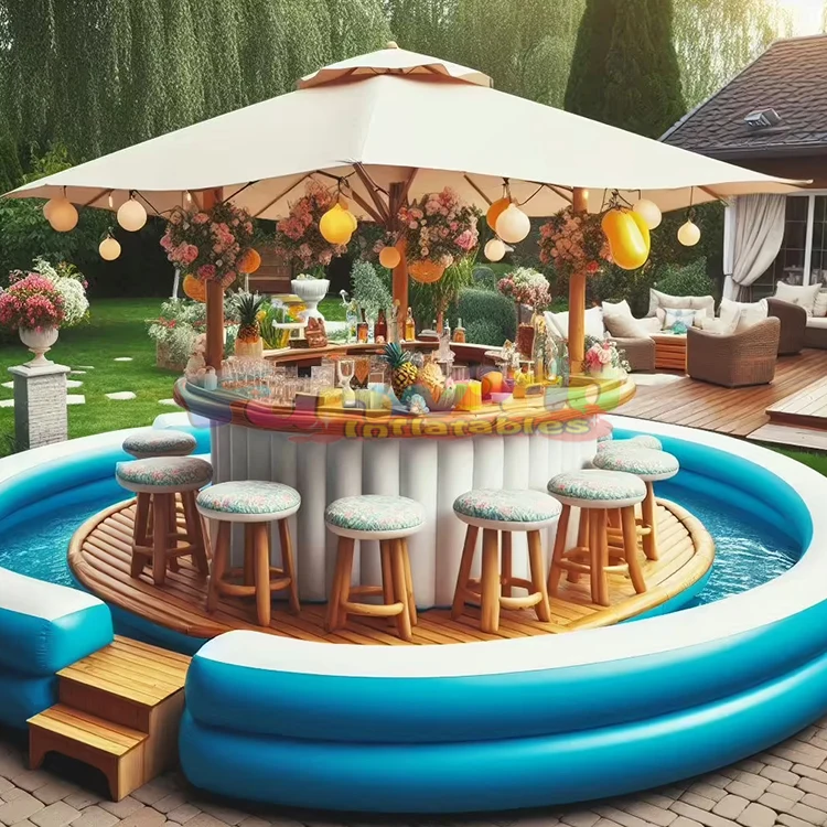 Customized Inflatable Pool Bar for Outdoor Parties & Events