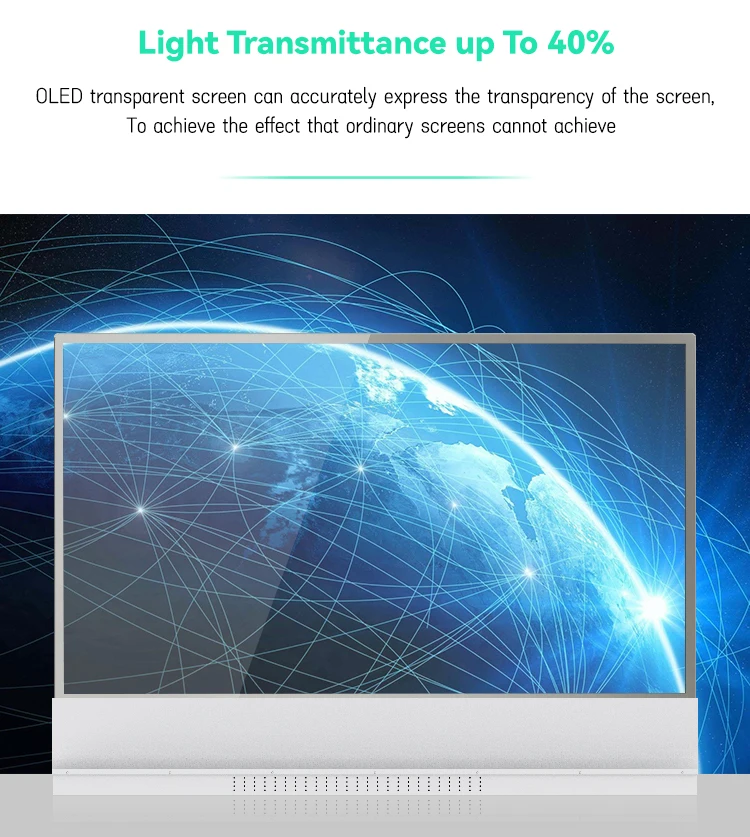Custom Transparent OLED Digital Signage Ultra-thin Double-sided Touch ...