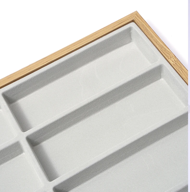 White Grey Velvet Rosewood Pattern Eyeglass Window Counter Display 24 ...